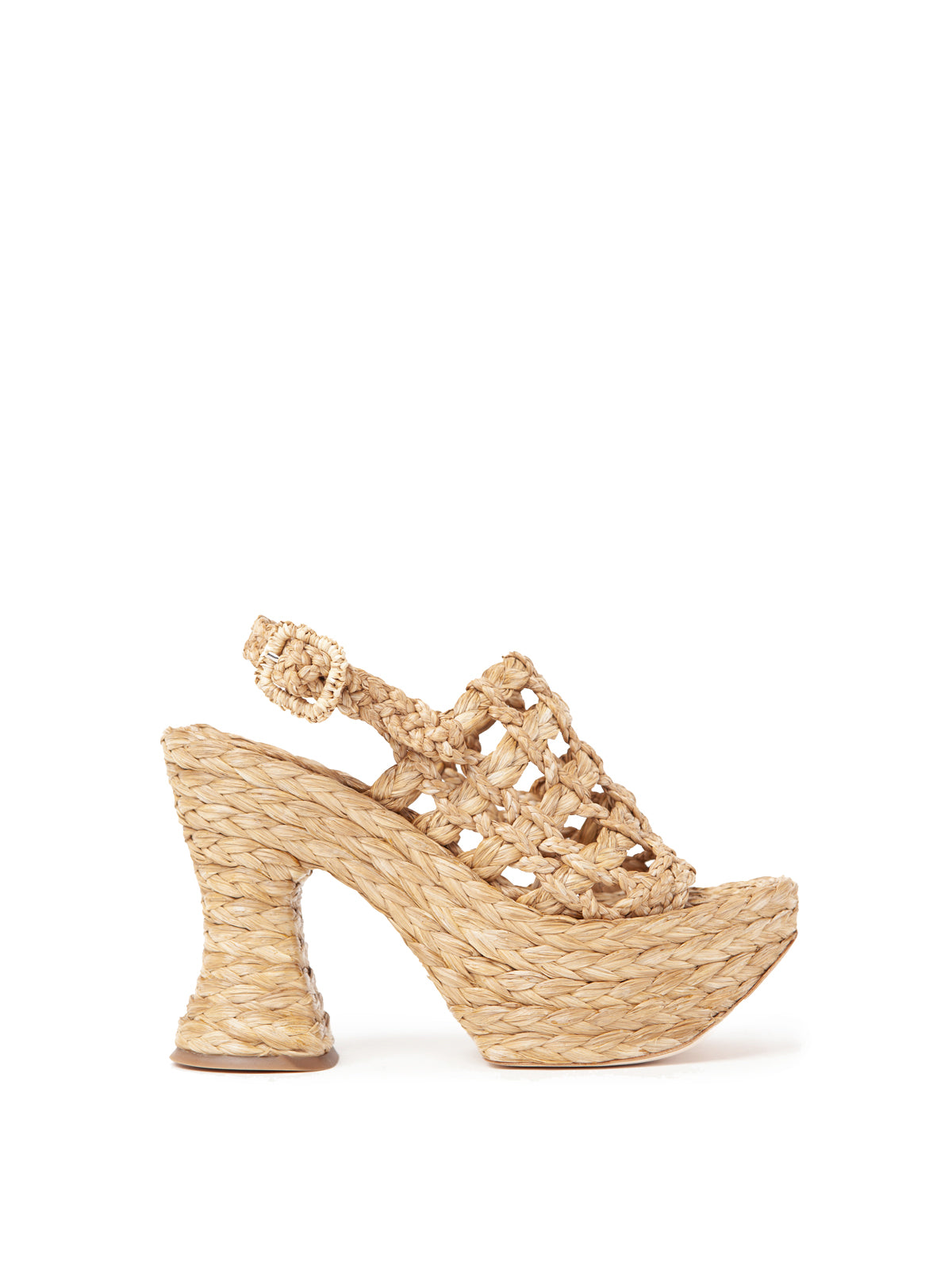 Sandal BRUNA raffia natural| Paloma Barceló Official®